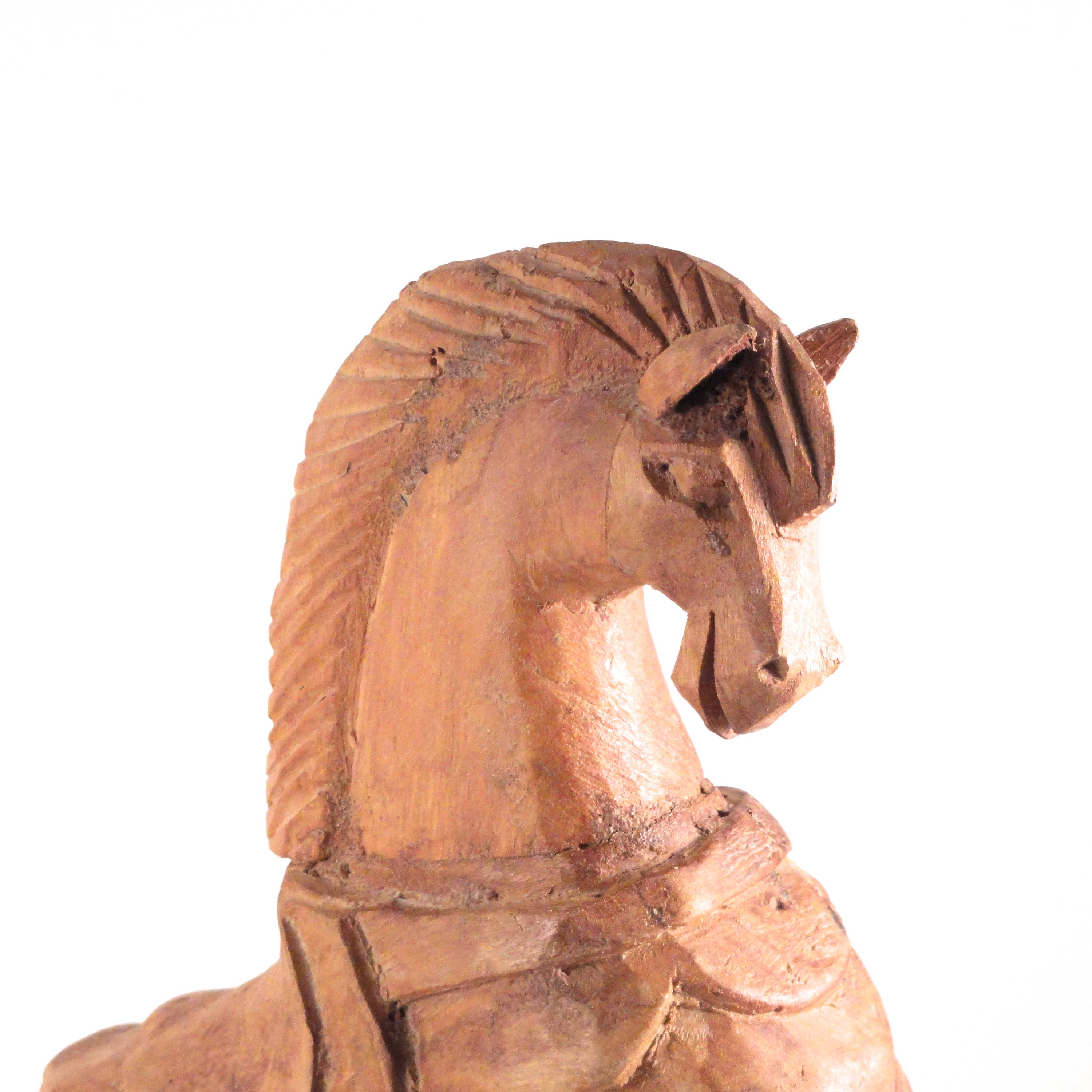 Vintage Rustic Wooden Folk Art Horse Statue C1940's - Etsy