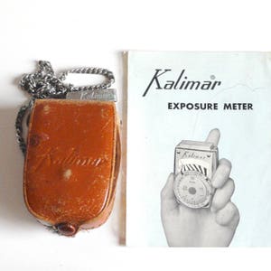 Vintage Kalimar Exposure Meter Model A-1; Incident Attachment; Leather ...