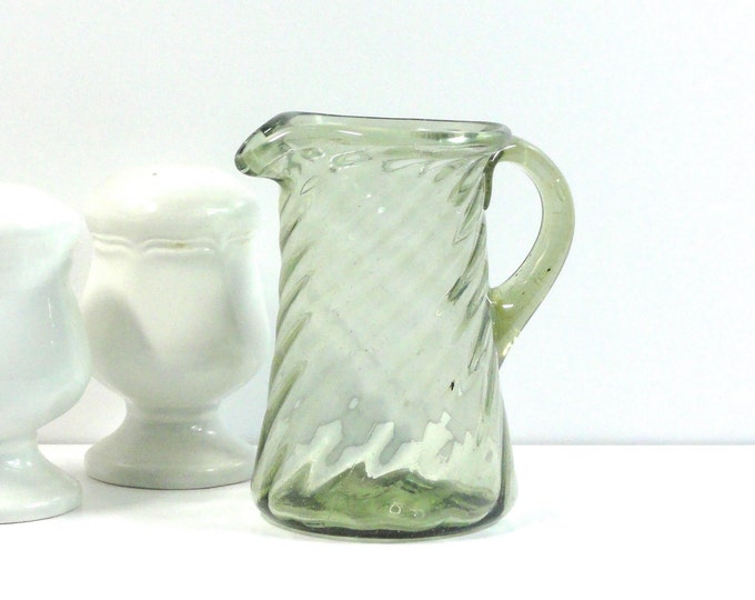 Vintage Sea Foam Green Pitcher, Hand Blown Avalos Art Glass, C1950's - Etsy