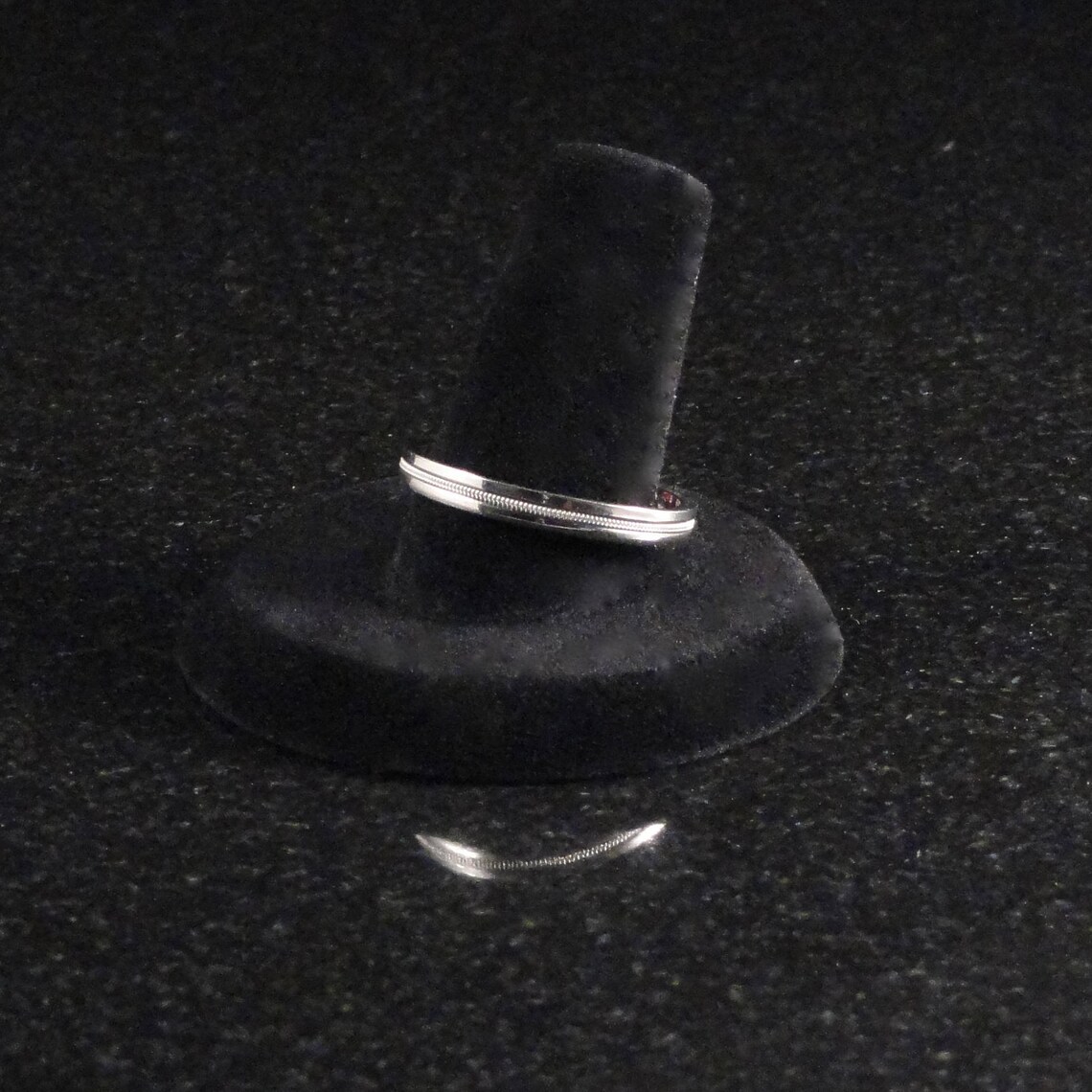 Vintage Sterling Silver Band Incised Beaded Line Stackable - Etsy