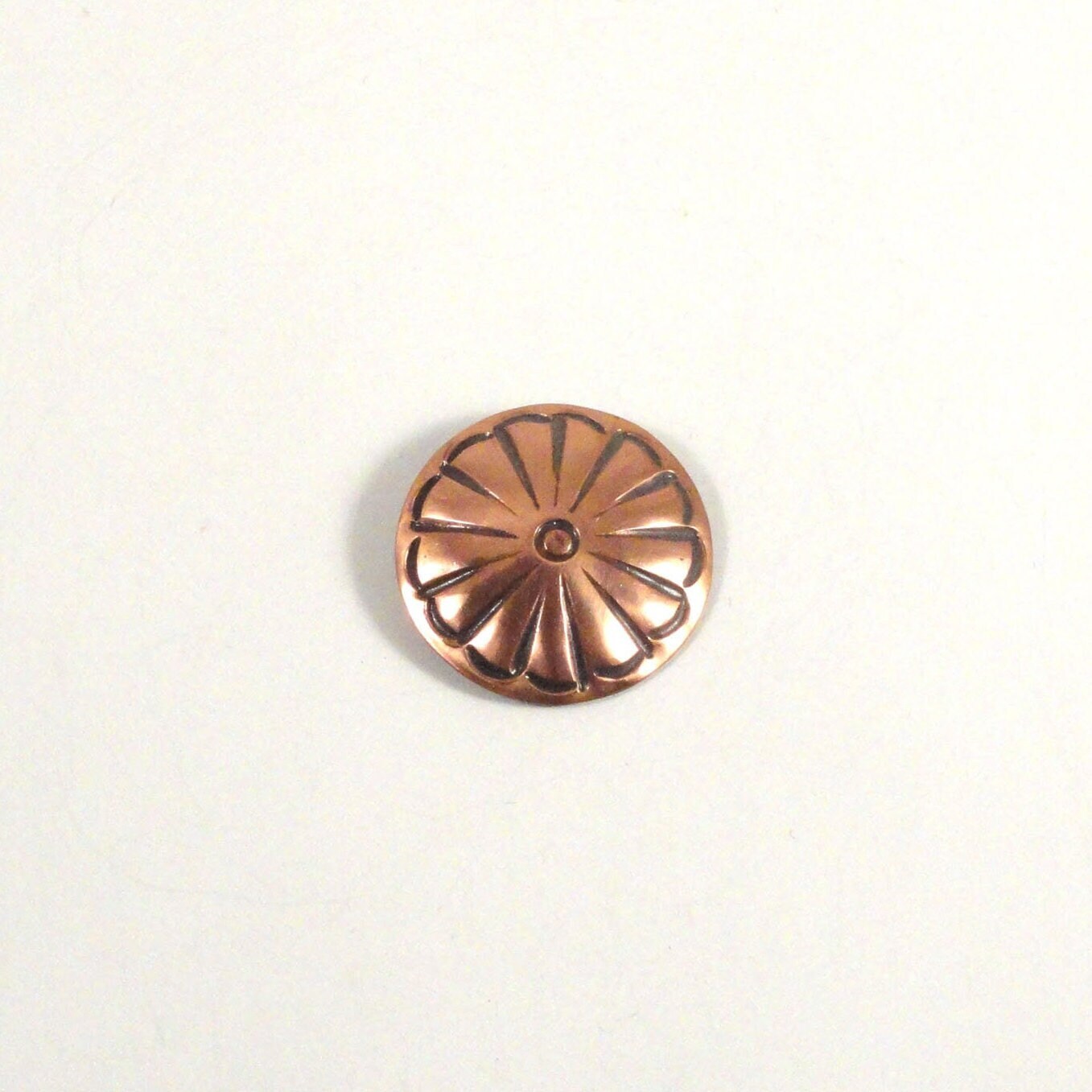 Vintage 1950's Navajo Copper Daisy Concho Button | Etsy