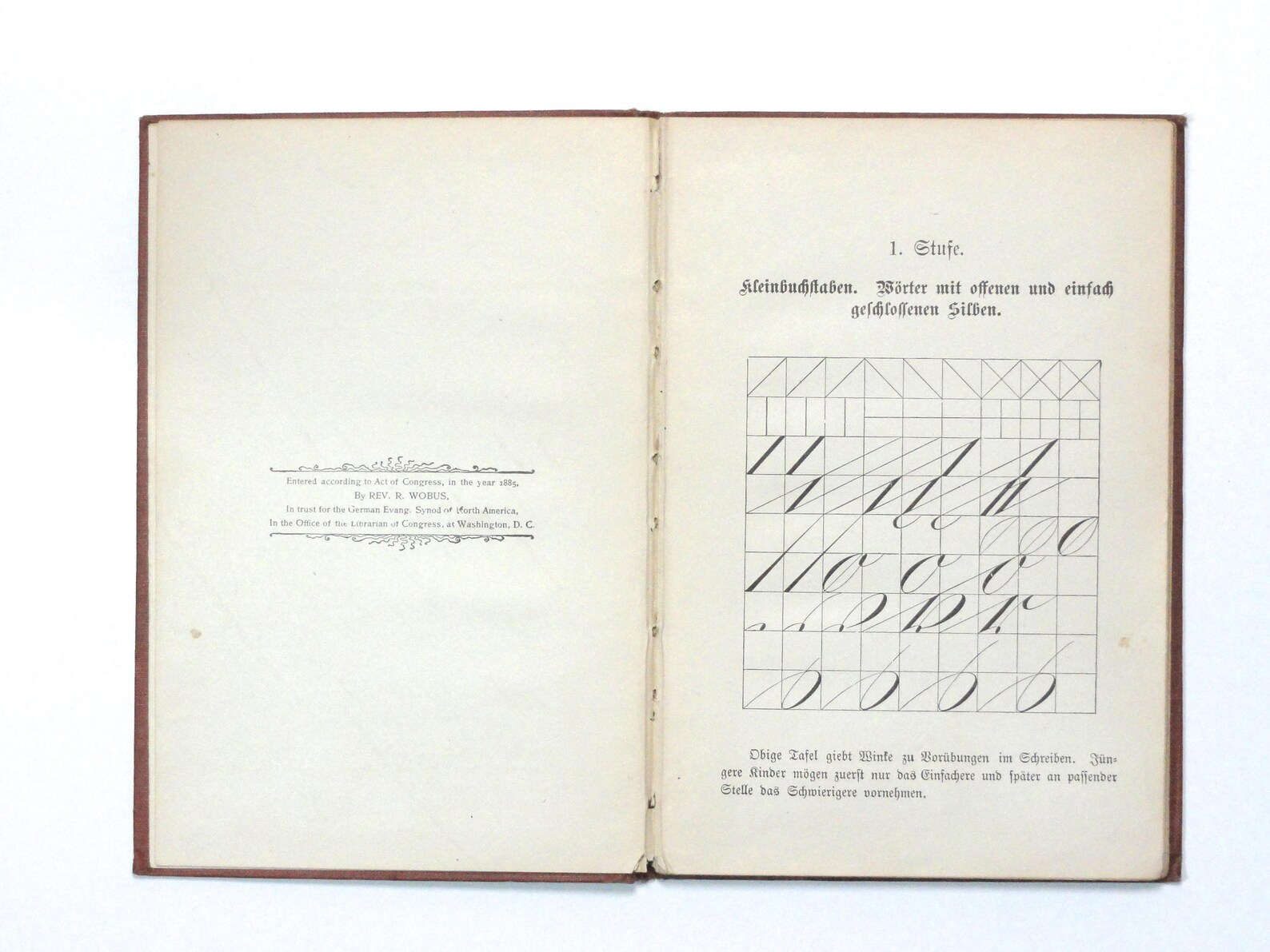 Schreib Lese Fibel, by German Evangelism Synod, Rev. R. Wobus - 1885 ...