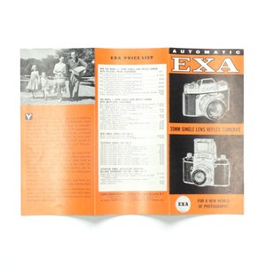 Automatic Exa Pamphlet, by Exakta Camera Company, NY C1950s - Etsy