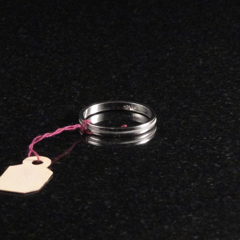 Vintage Sterling Silver Band Incised Beaded Line Stackable - Etsy