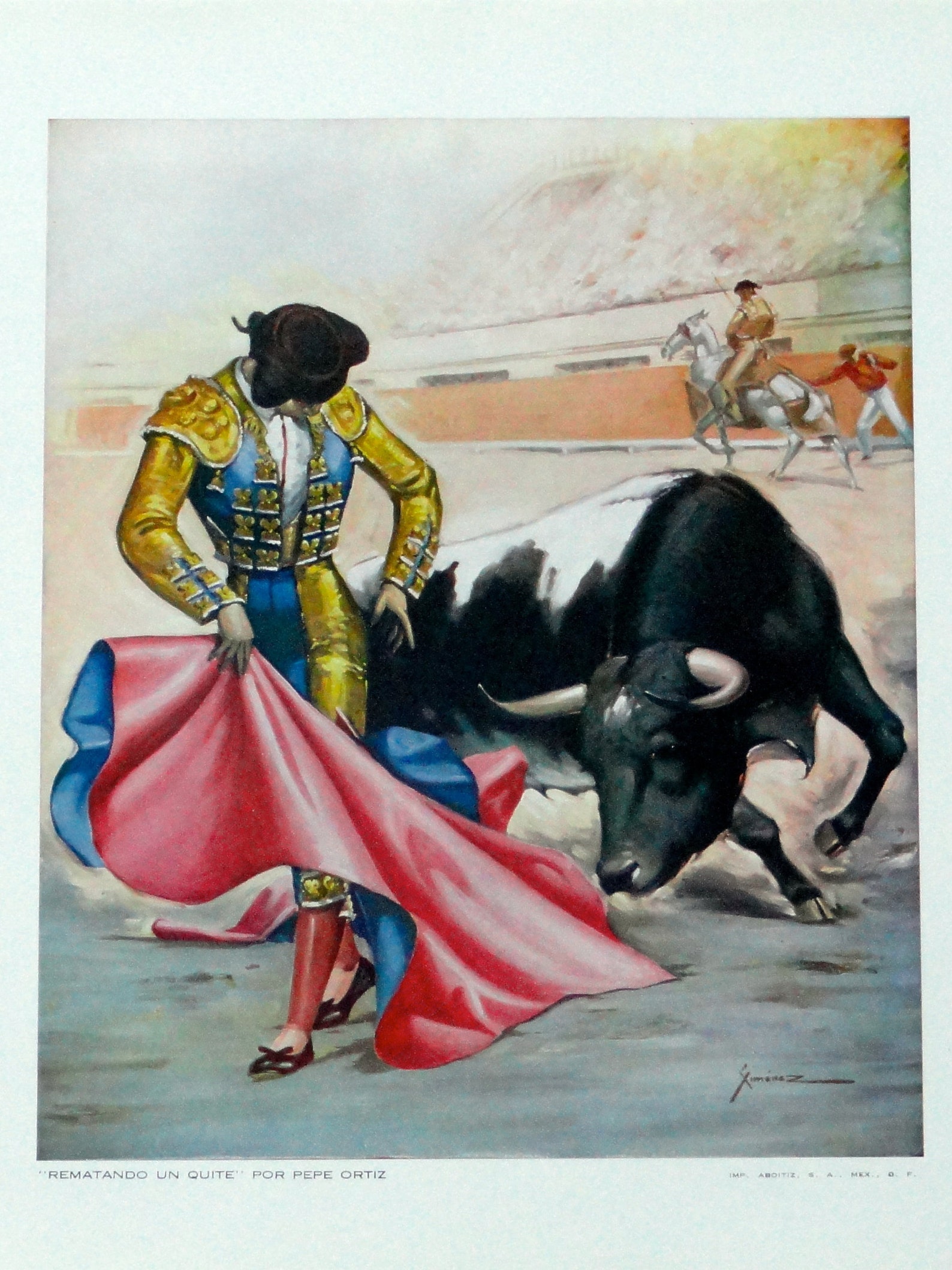 Vintage Bullfight Poster Genuine 1950's Print - Etsy