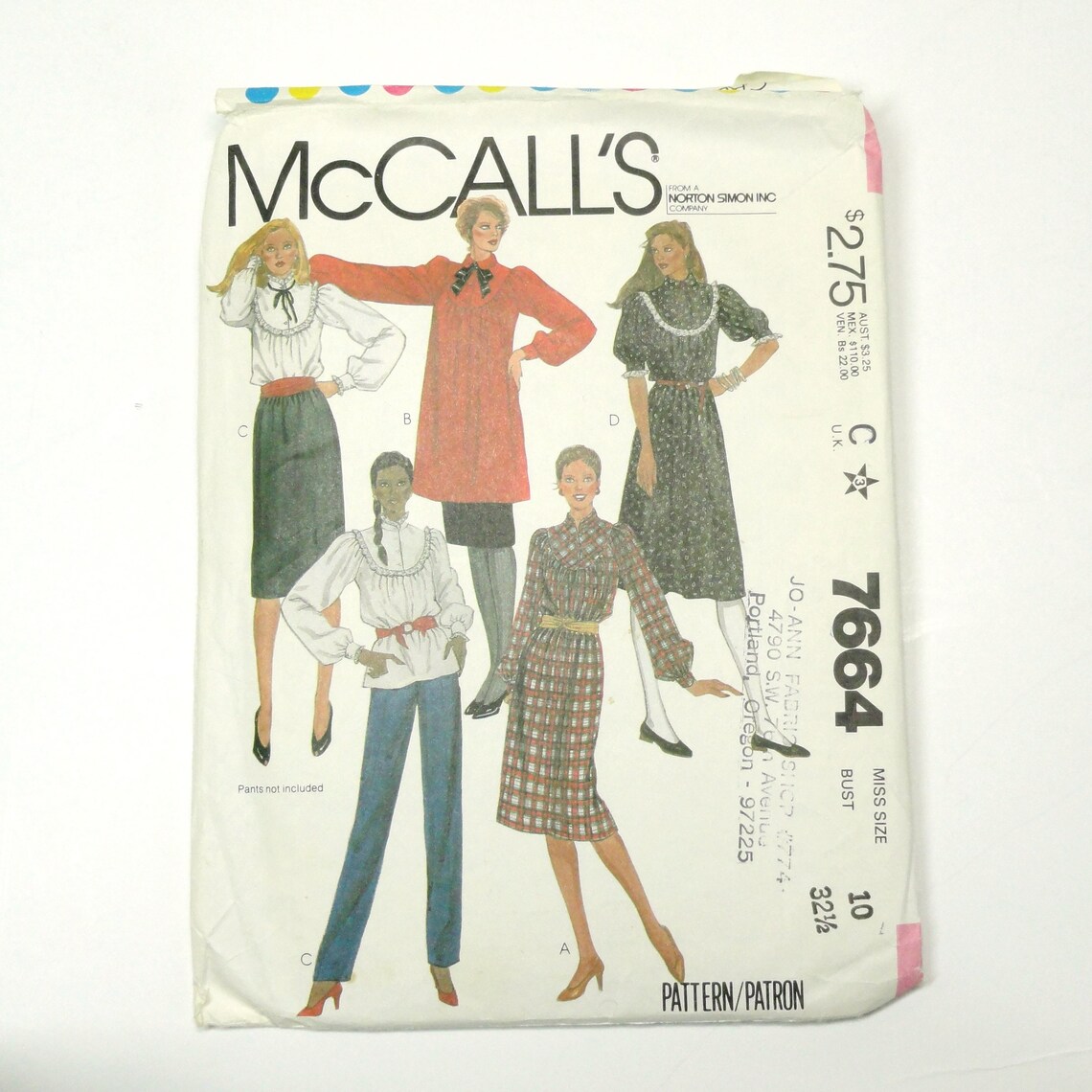 Vintage 1980s Mccall's Pattern 7664 Dress Tunic and Skirt - Etsy
