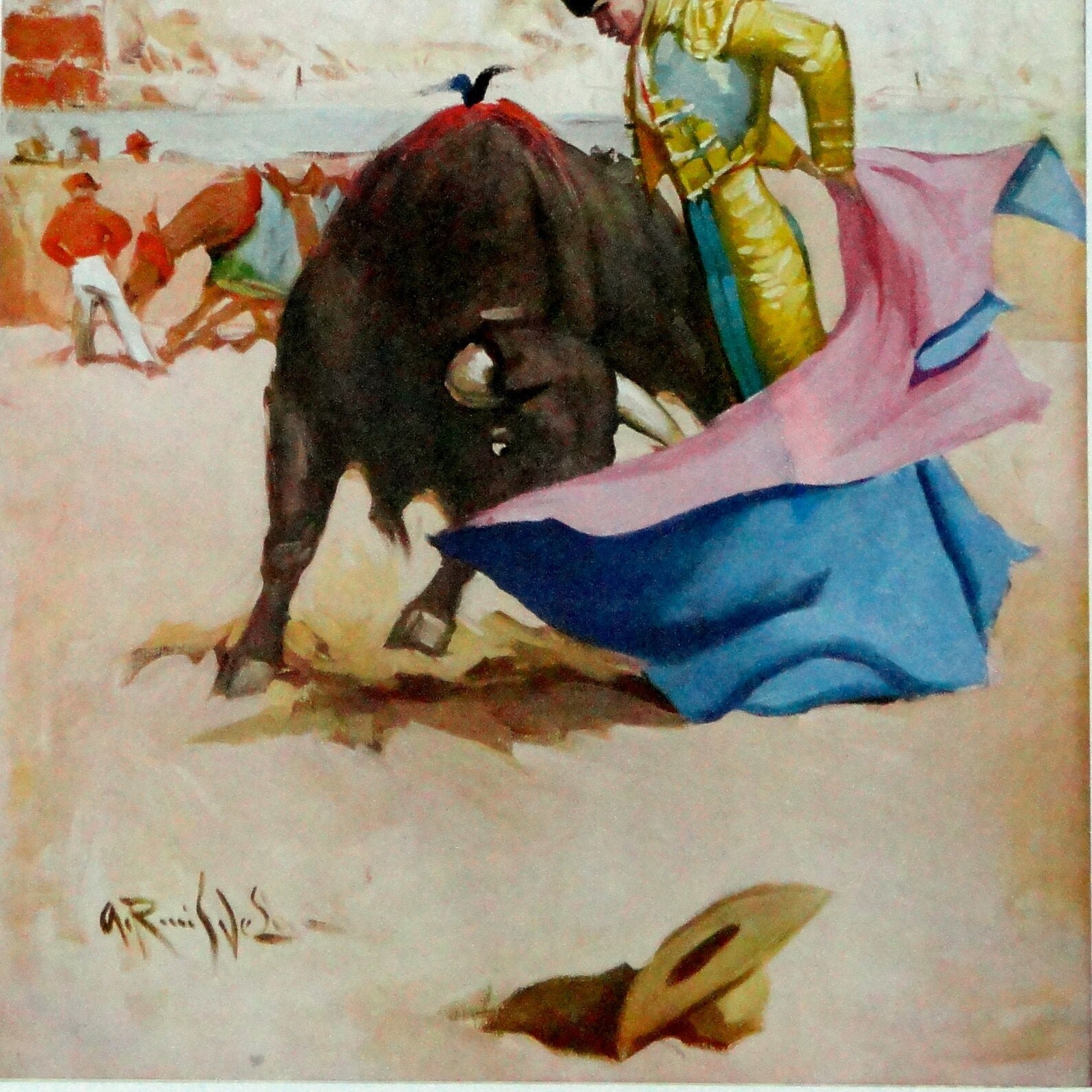 Vintage Bullfight Poster Genuine 1950's Printun - Etsy