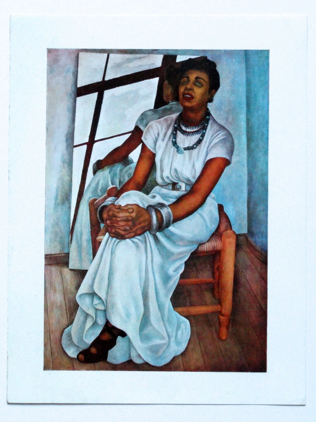 Vintage Mexican Fine Art Print portrait of Lupe Marín by Diego Rivera ...
