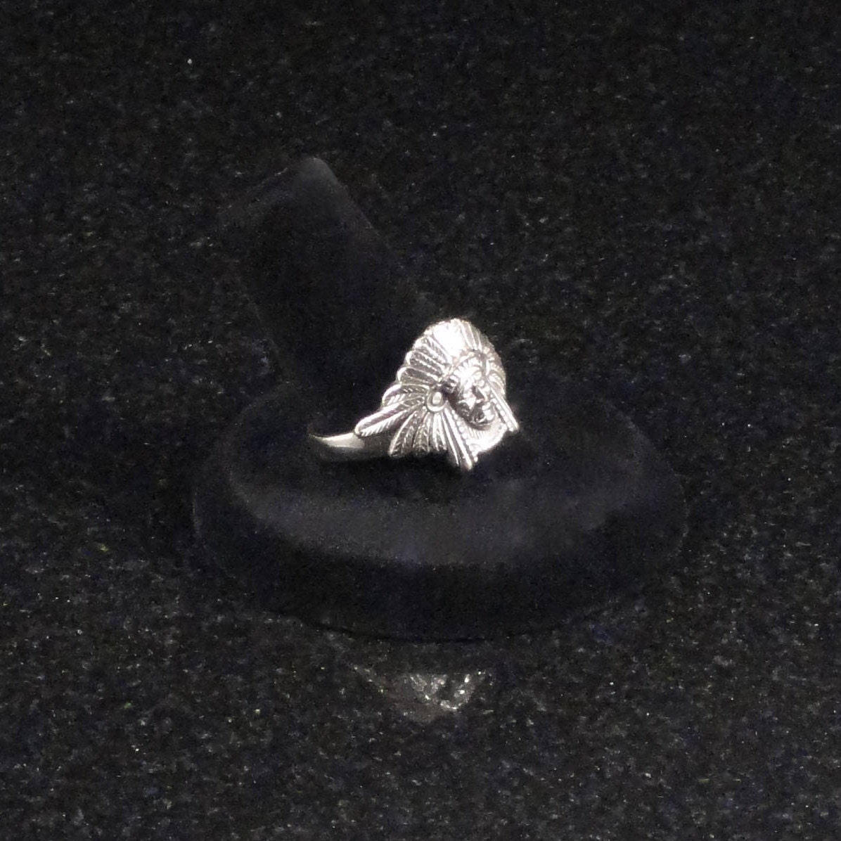 Vintage Maisel's Sterling Silver Indian Head Chief Ring - Etsy