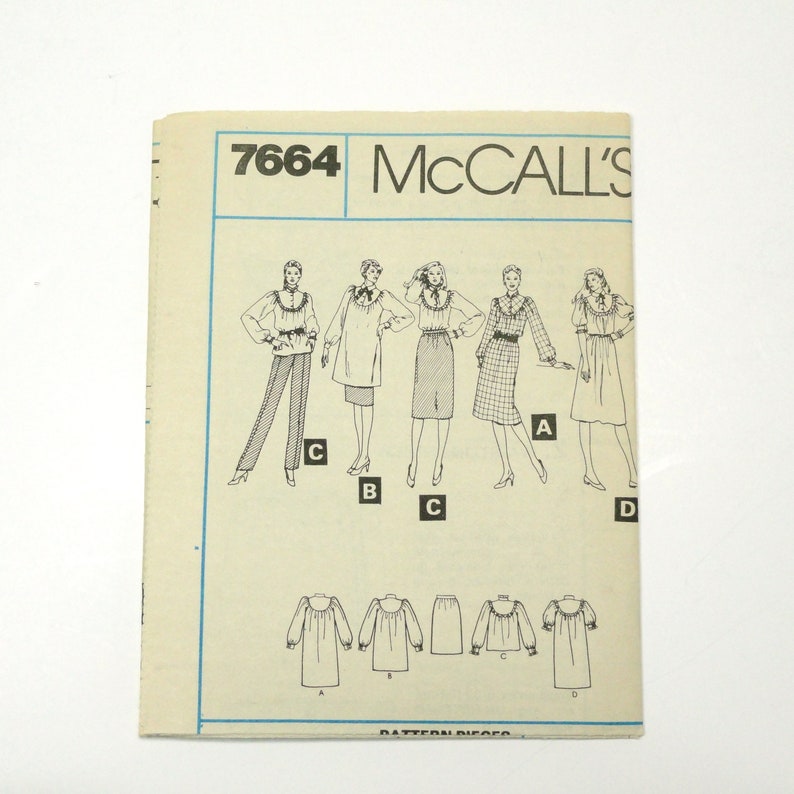 Vintage 1980s Mccall's Pattern 7664 Dress Tunic and Skirt - Etsy