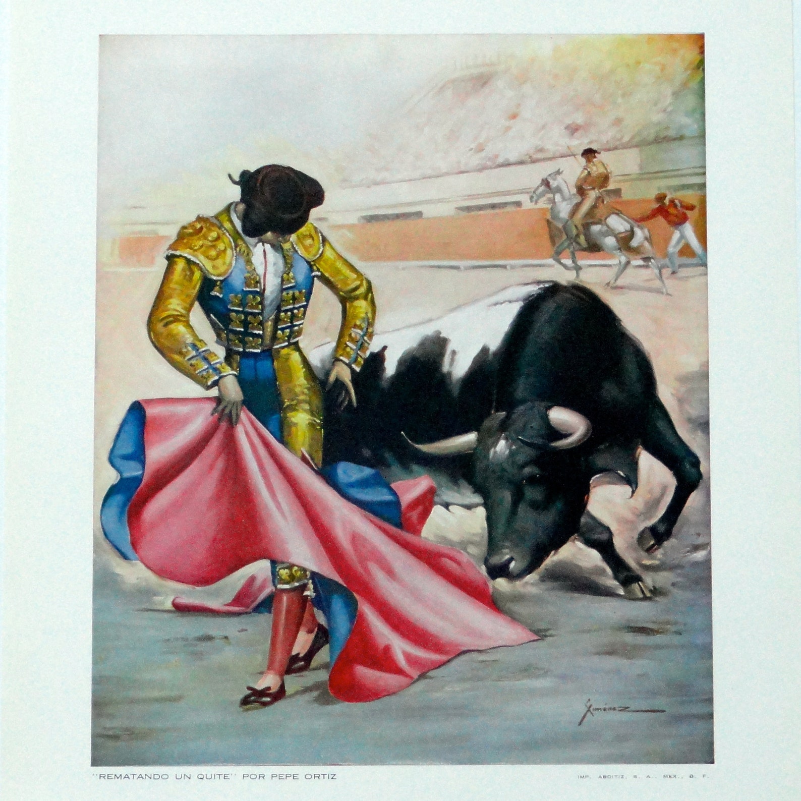 Vintage Bullfight Poster Genuine 1950's Print - Etsy