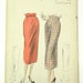 Vintage 1950s Vogue 8073 High-waisted Pencil Slim Skirt Waist 26" Hip ...