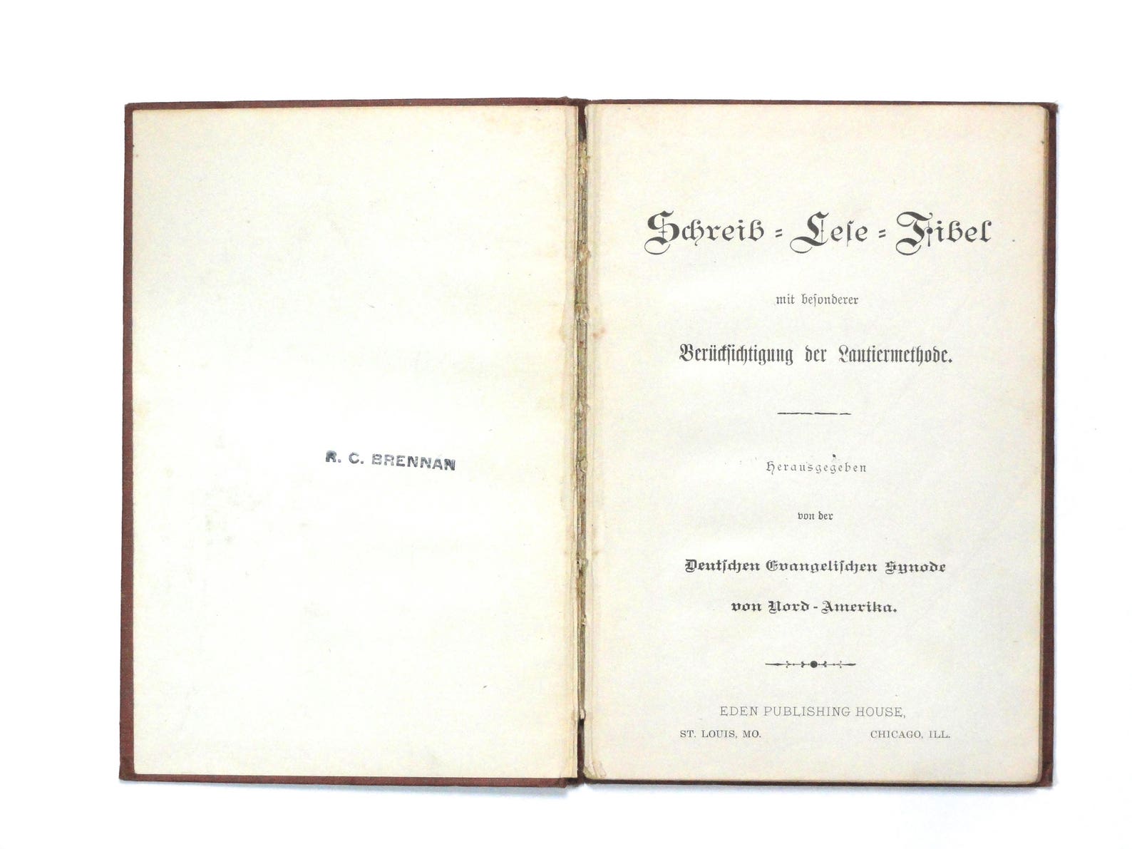 Schreib Lese Fibel, by German Evangelism Synod, Rev. R. Wobus - 1885 ...