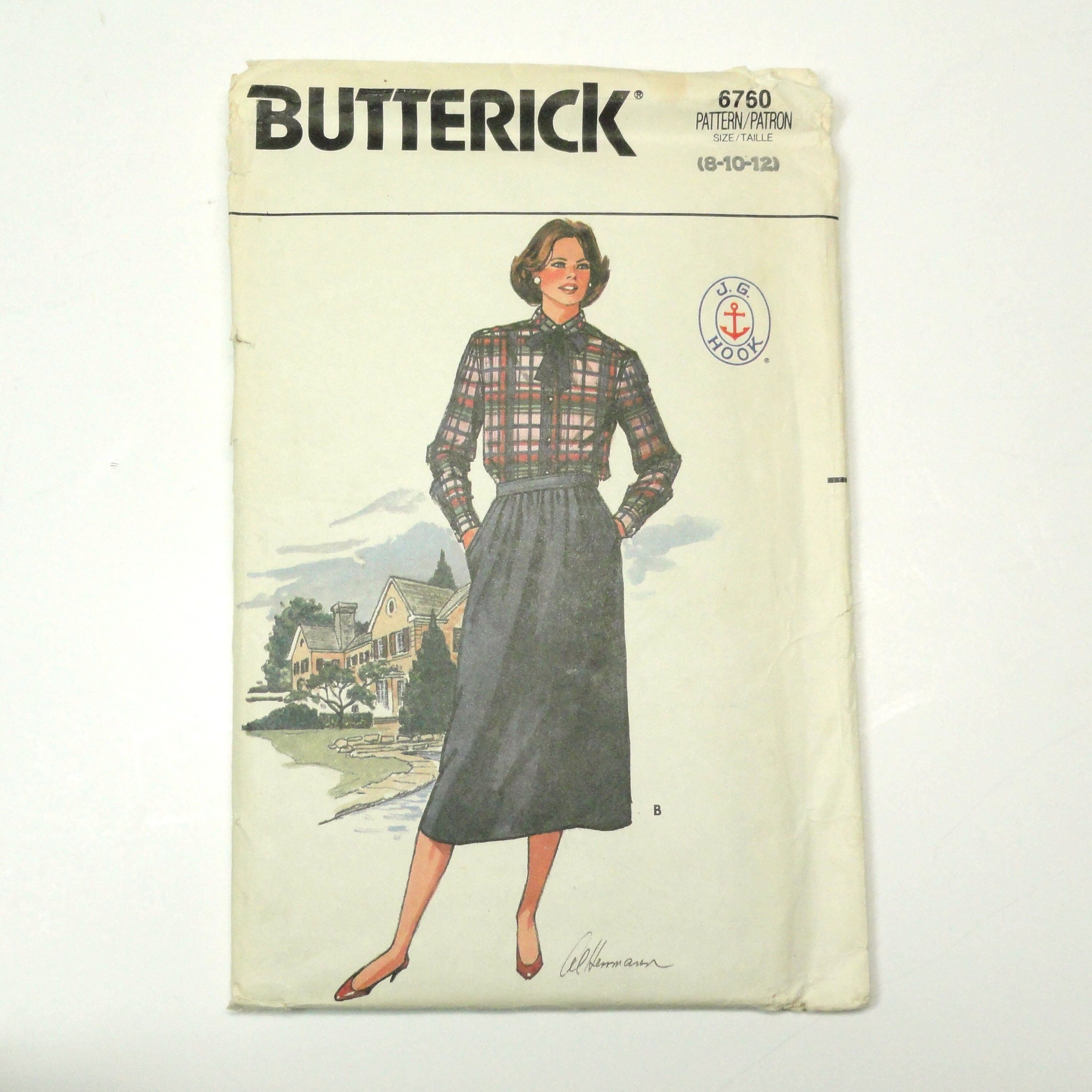 Vintage 1980s Butterick Pattern 6760 Skirt & Shirt Size - Etsy Australia