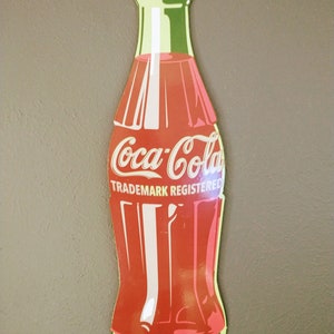 Porcelain Coca-cola Bottle Sign - Etsy