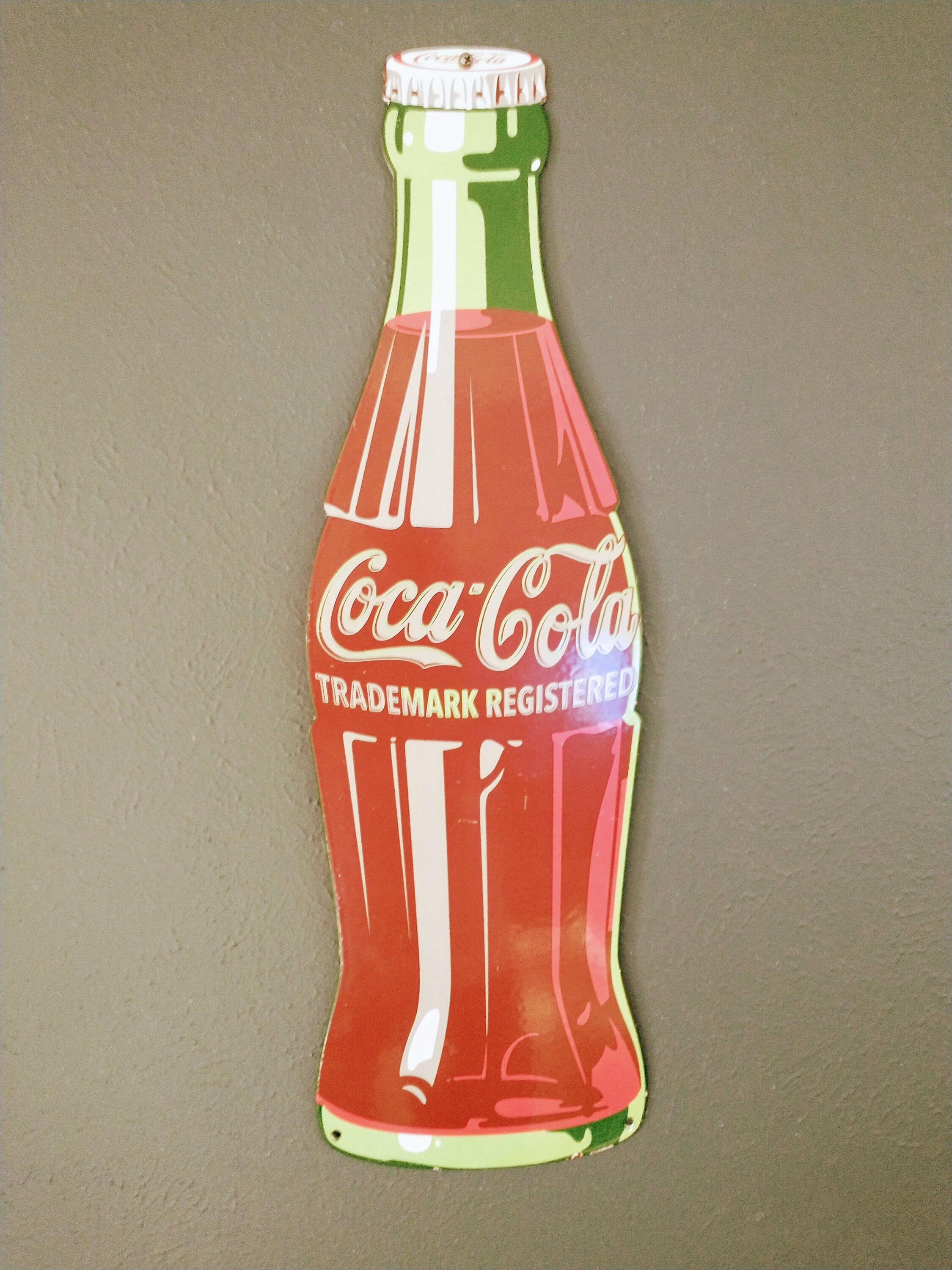Porcelain Coca-cola Bottle Sign - Etsy