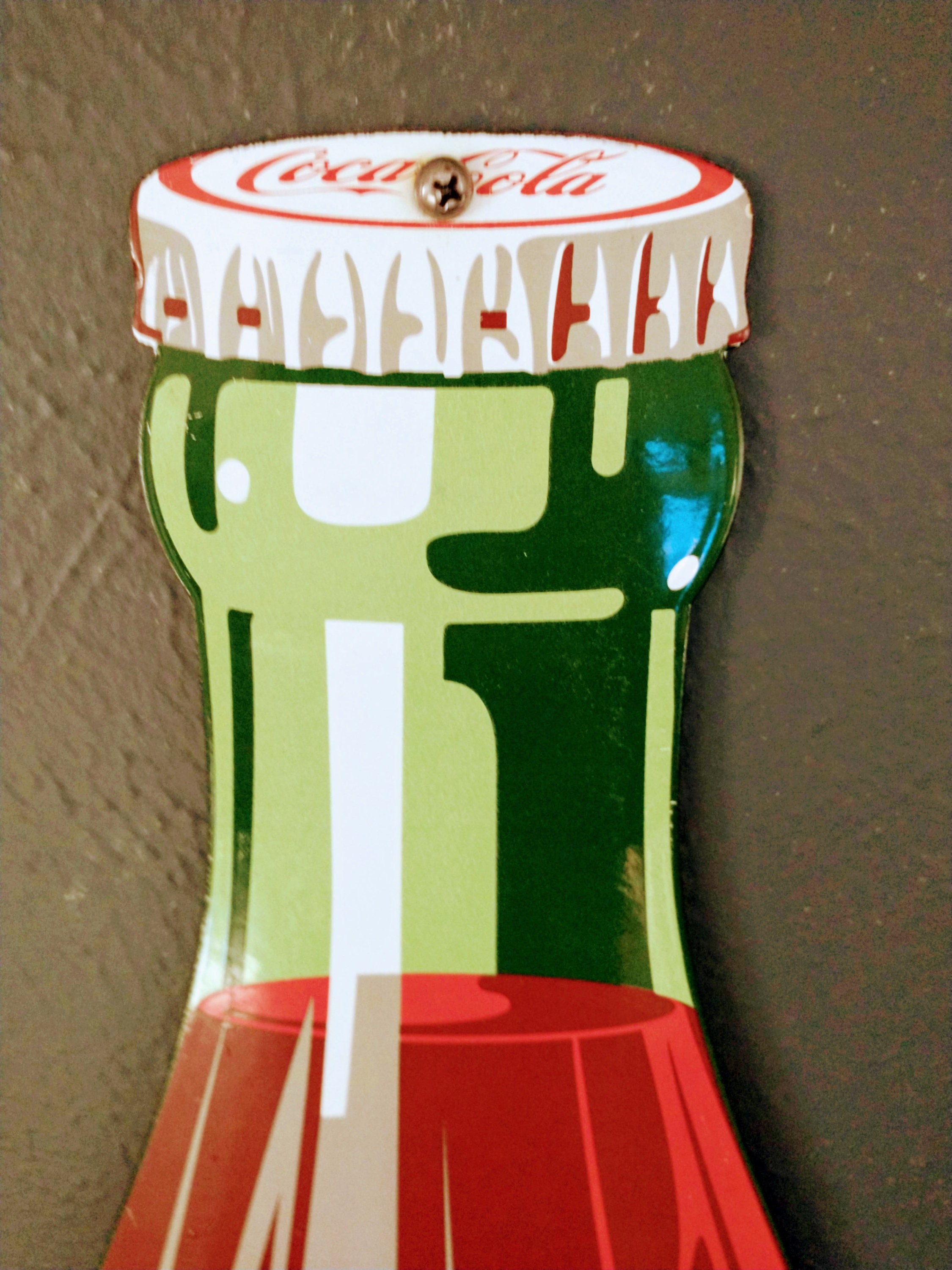 Porcelain Coca-cola Bottle Sign - Etsy