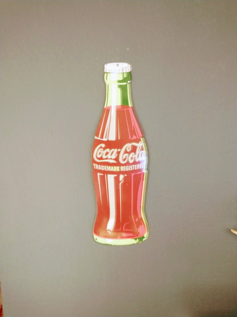 Porcelain Coca-cola Bottle Sign - Etsy