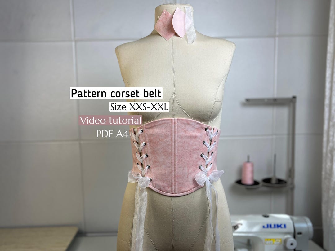 Underbust Corset Belt Pdf Sewing Pattern | Digital Corset Video ...