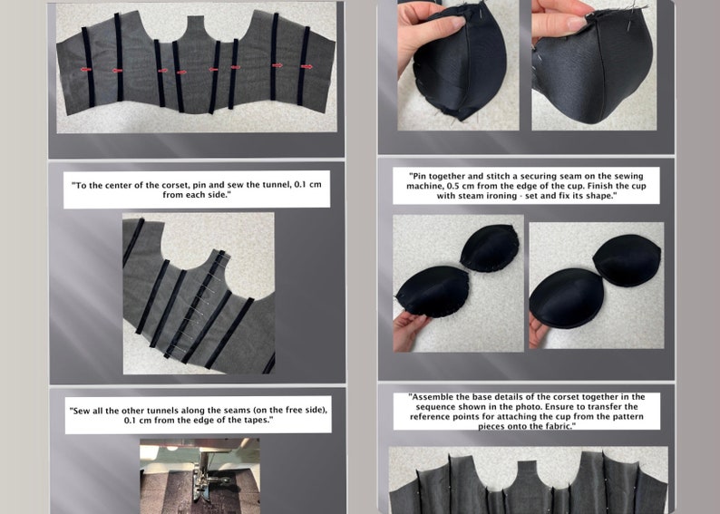 PLUS SIZE Pattern for Sewing Transparent Corset, Bustier Top Pattern ...