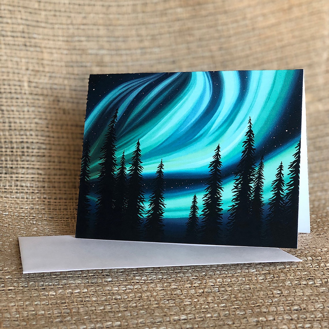 Northern Lights Greeting Card - Etsy UK