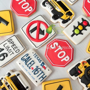 25 Cookies Driving Cookies 16th Birthday Cookies Sweet 16th Birthday 2 ...