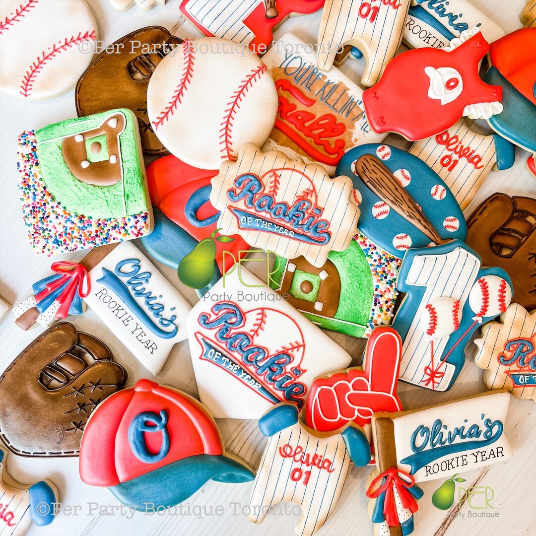 24 Cookies Baseball Cookies Rookie of the Year Cookies All Star ...