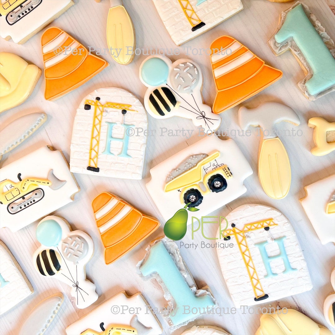 Cute Construction Sugar Cookies Bulldozer Cookies Excavator Cookies ...