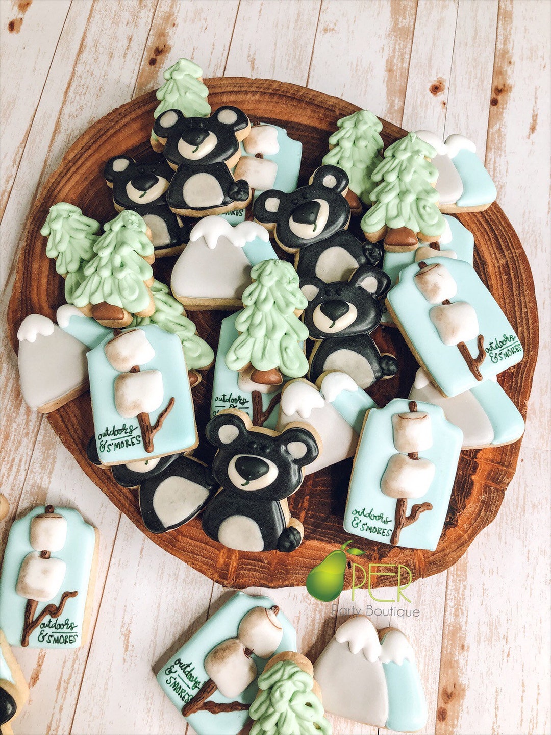 Mini Summer Camp Cookies Camping Cookies Summer Cookies Birthday ...