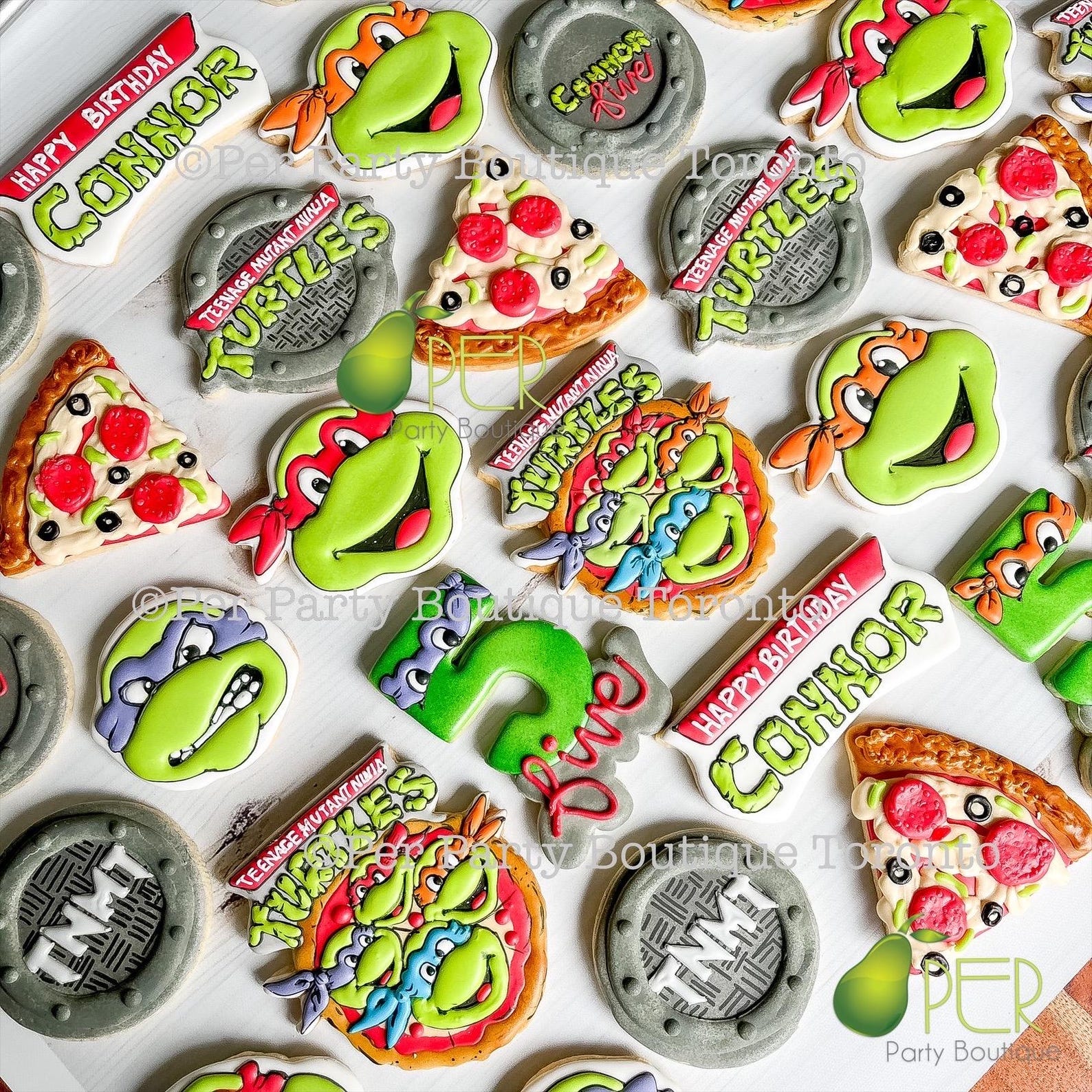 Ninja Cookies Turtles Birthday Cookies, Vanilla-citrus Sugar Cookies ...