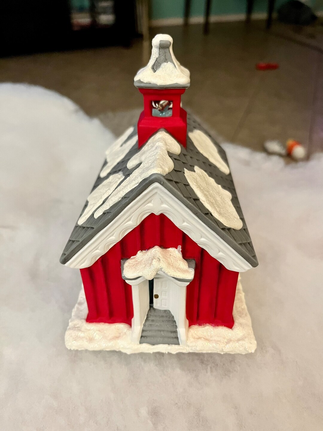Vintage Ceramic Christmas House Scene Schoolhouse - Etsy