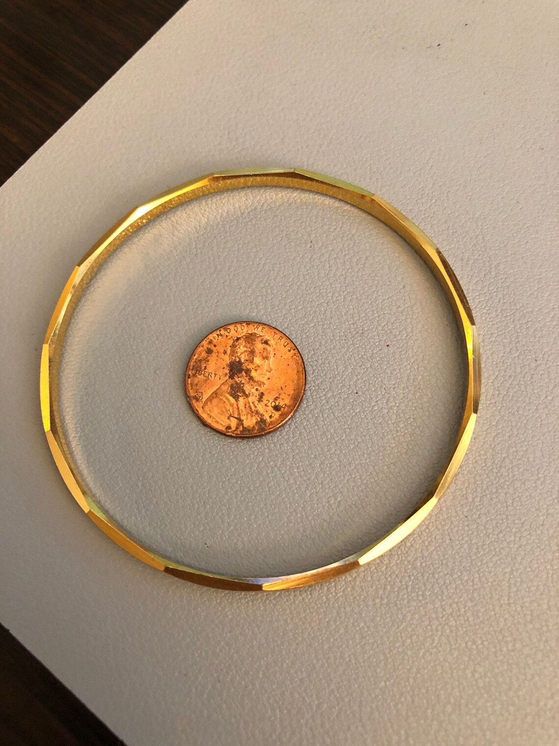 Signed Trifari Gold Tone Bangle Bracelet - Etsy