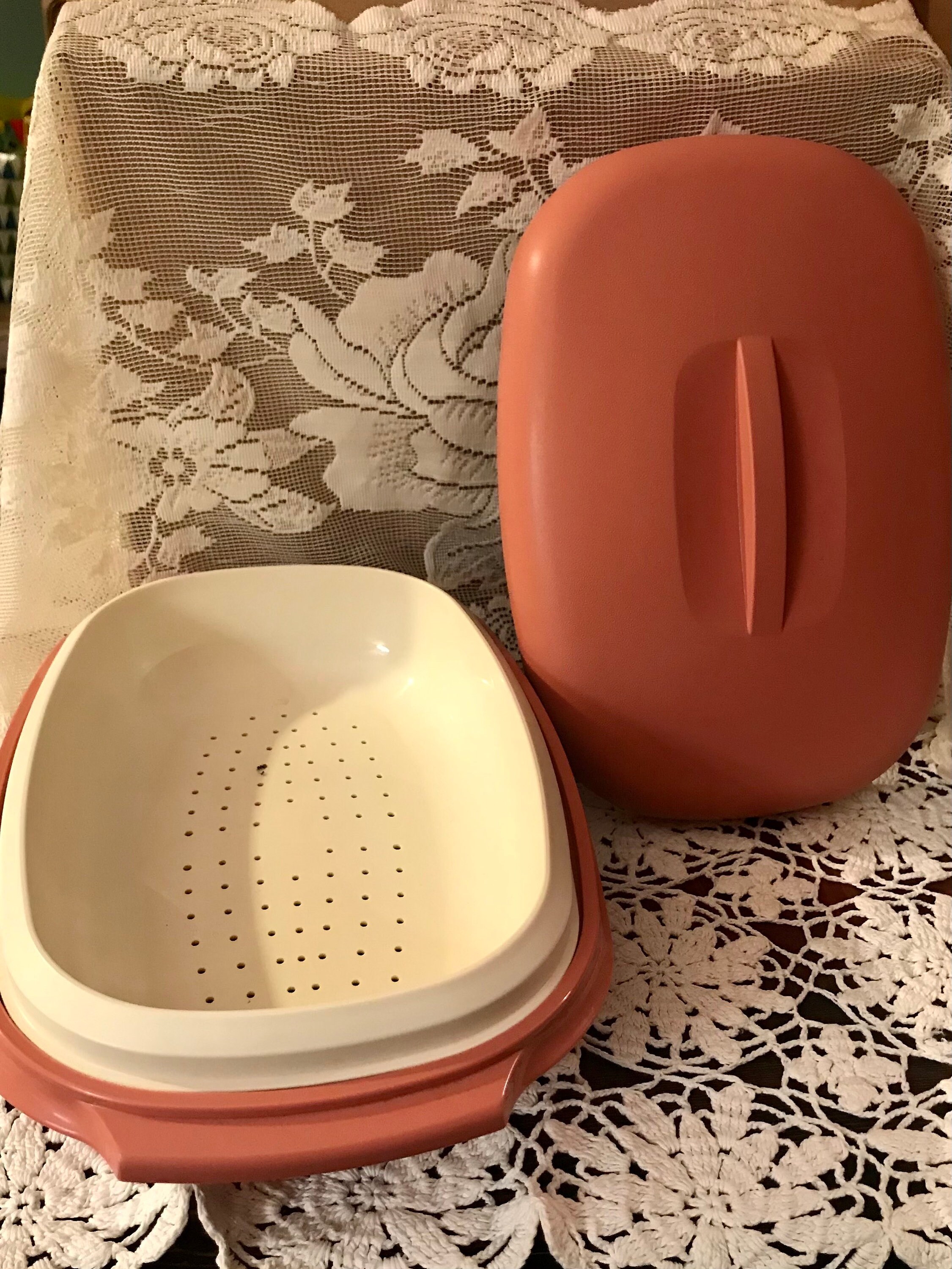 Vintage Pink Tupperware Vegetable Steamer - Etsy