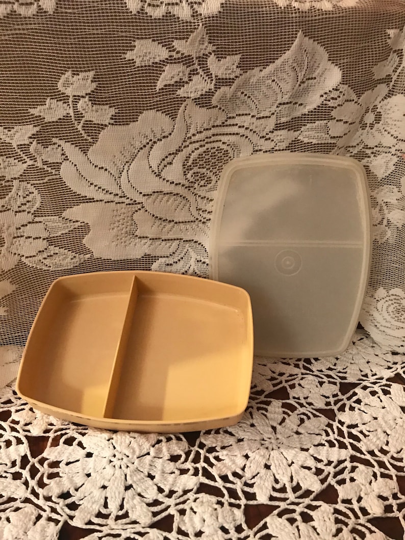 Vintage Divided Lunch Tupperware - Etsy