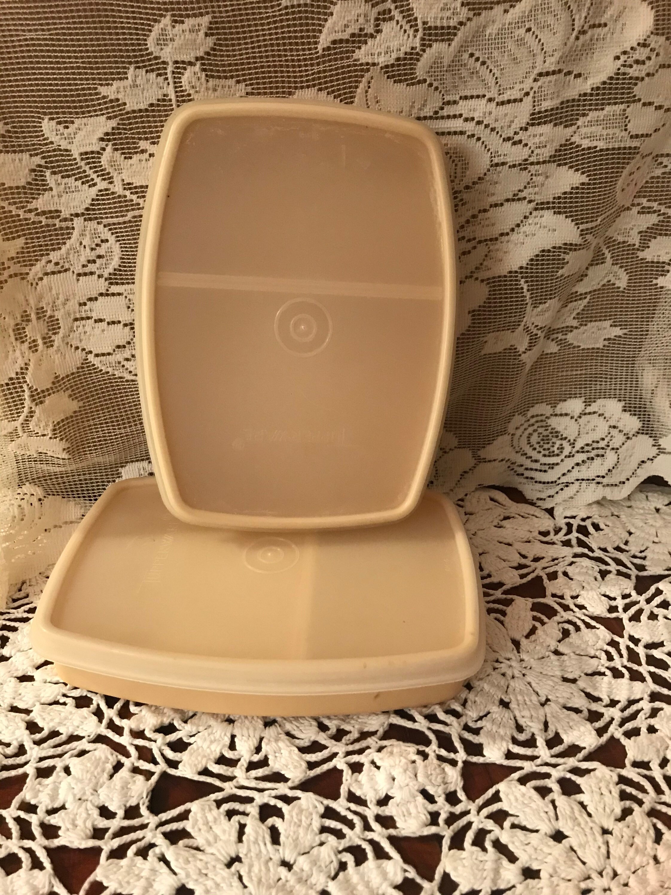 Vintage Divided Lunch Tupperware - Etsy