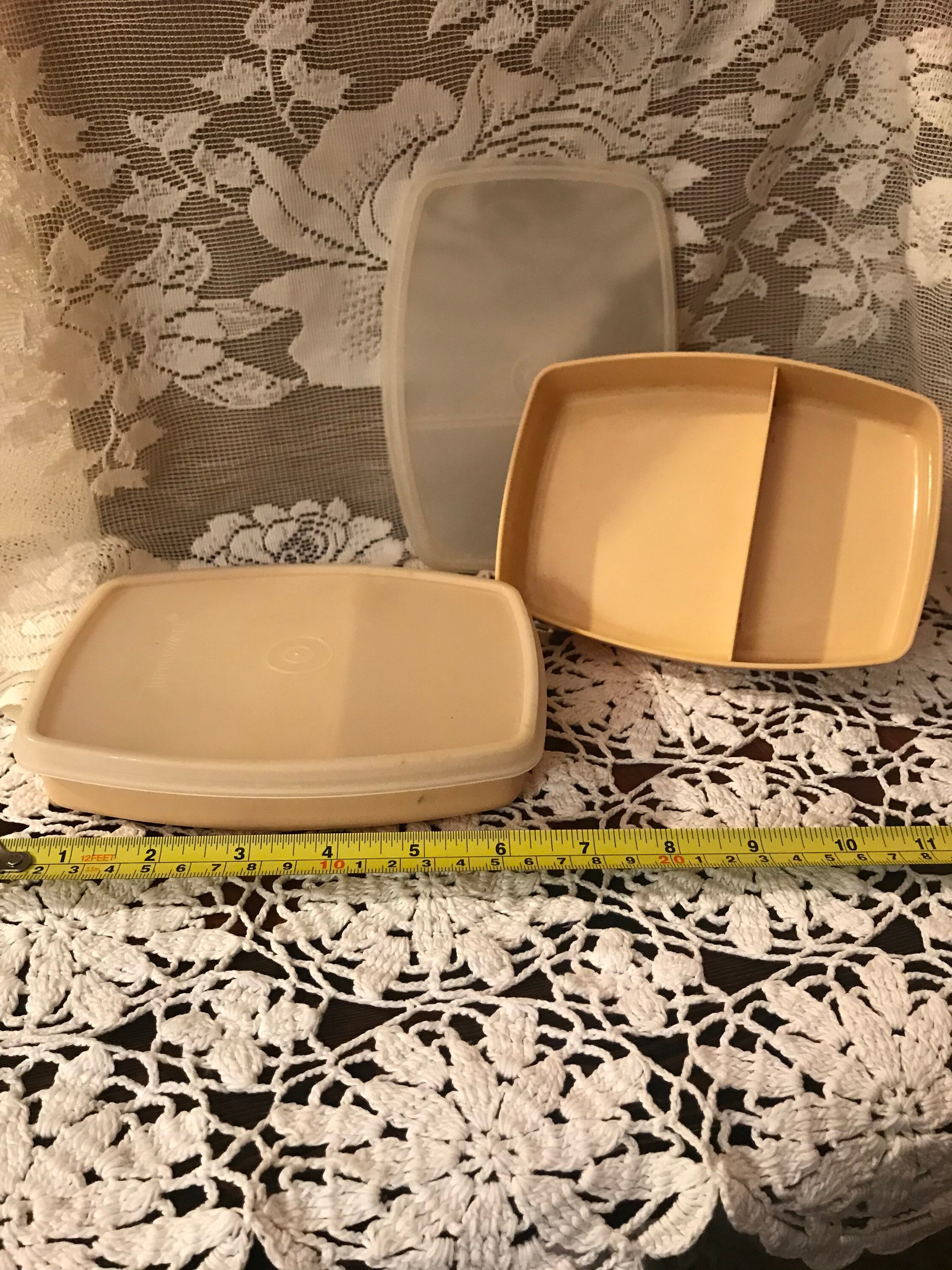 Vintage Divided Lunch Tupperware - Etsy