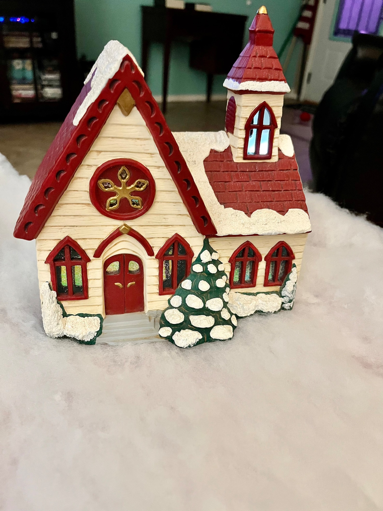 Vintage Ceramic Christmas House Scene Church - Etsy