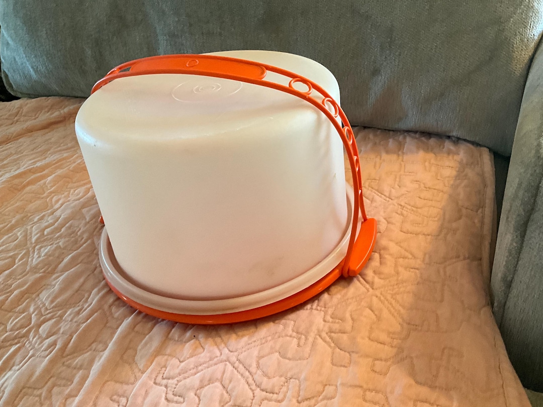 Vintage Tupperware Harvest Orange Cake Pie Carrier Taker - Etsy