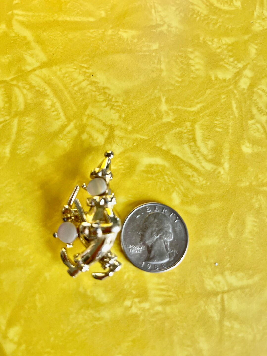 Gold Toned Marching Clown Playing Drum - Etsy