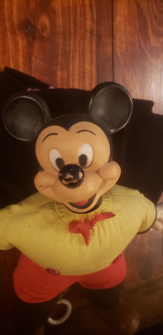 Vintage Mickey Mouse Pull String Doll | Etsy