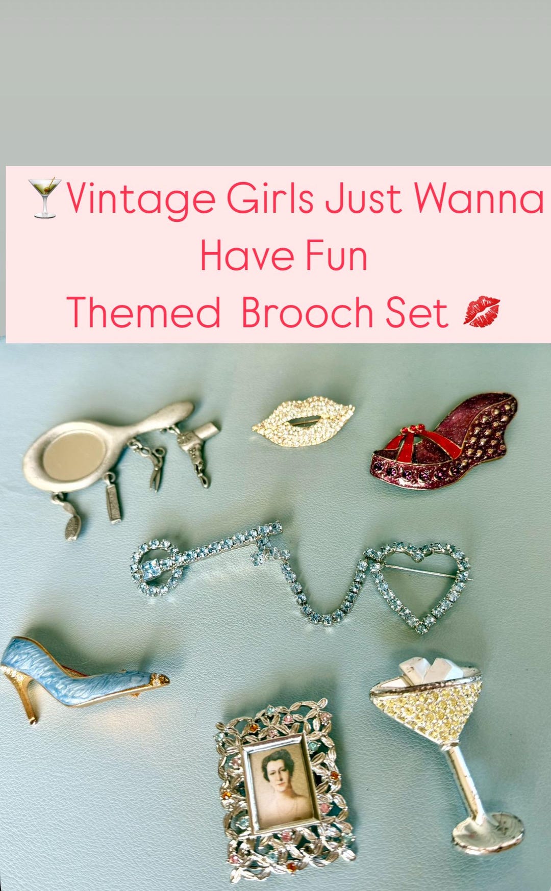 Vintage Girls Just Wanna Have Fun Themed Brooch Bundle Collection - Etsy
