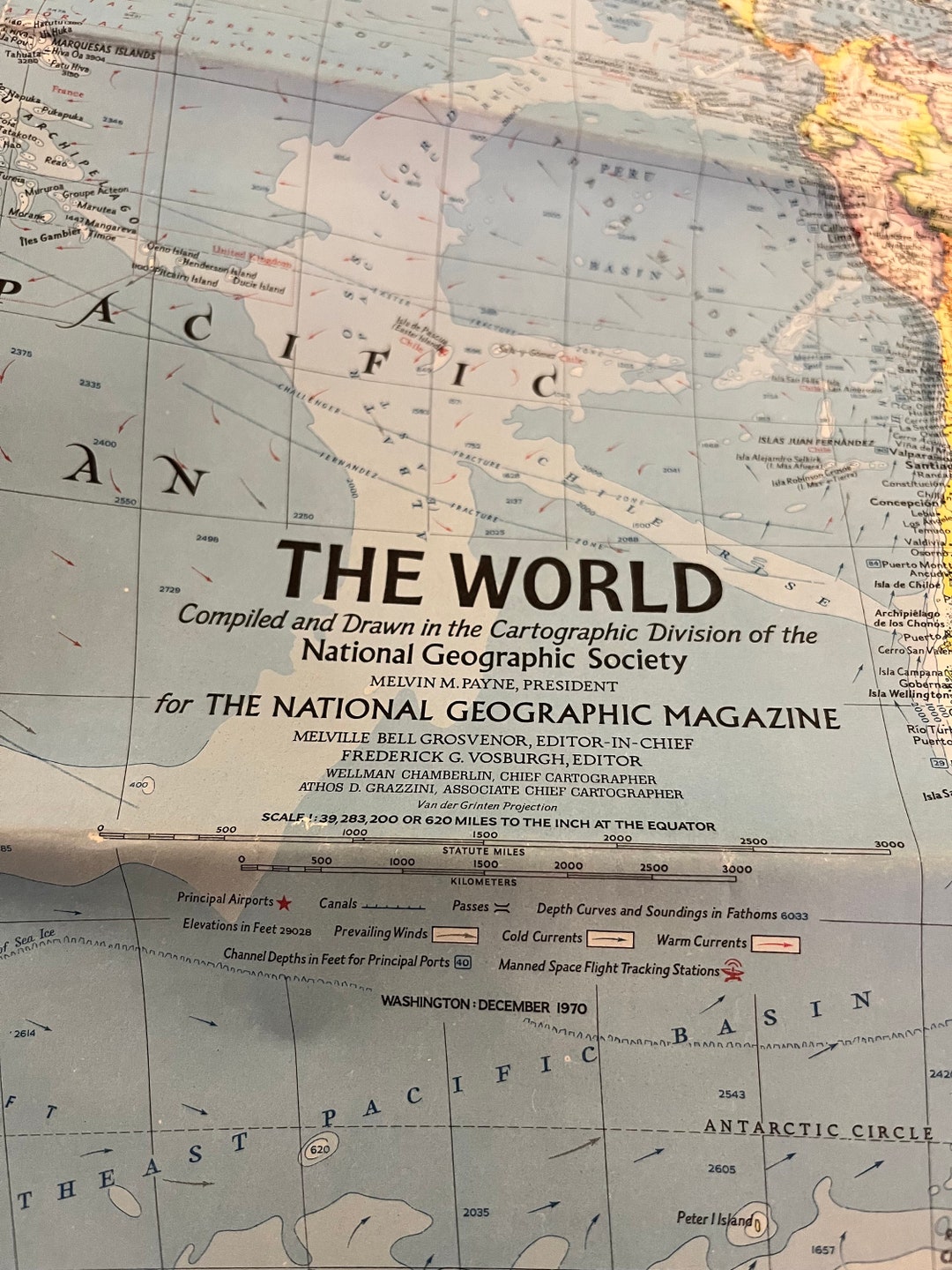 Vintage Large National Geographic the World Map, 1970 - Etsy