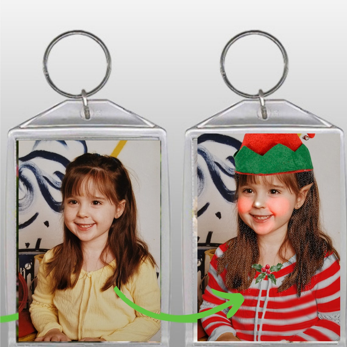 Custom Lenticular Flip Keychain | Etsy