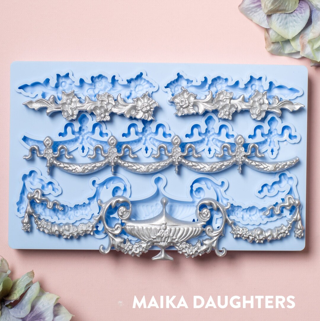 Decorative Borders Silicone Mould Mold for Resin, Clay, Hot Glue ...