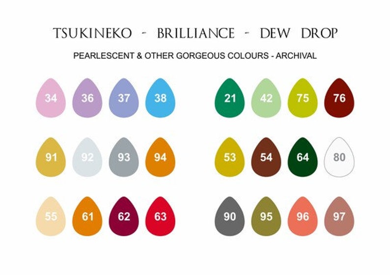 Brilliance Dew Drop Ink Pad - Multiple Colours by Tsukineko/ink Pads ...