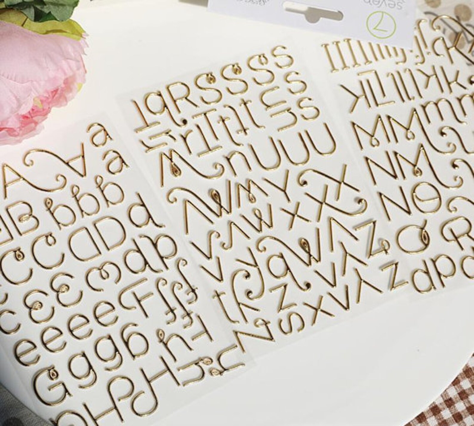 147 Pcs 3D Puffy Alphabet Letter Sticker Gold Letter Decal | Etsy