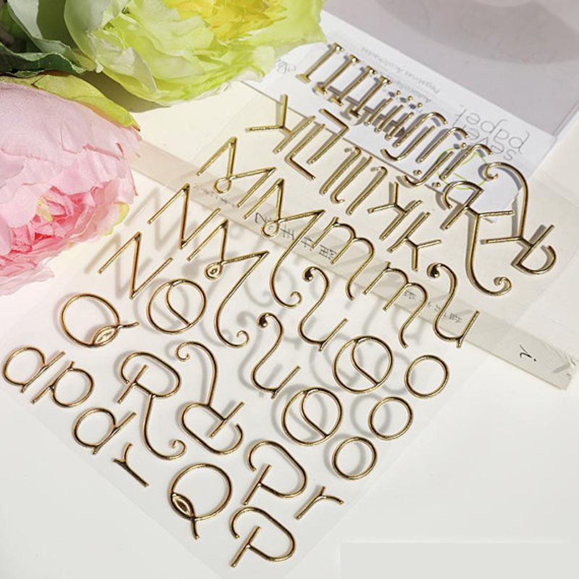 147 Pcs 3D Puffy Alphabet Letter Sticker Gold Letter Decal | Etsy