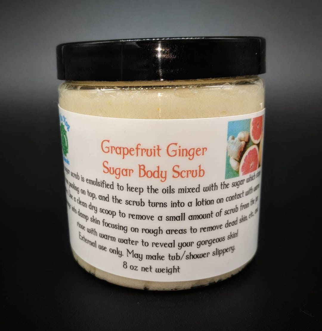 Grapefruit Ginger Body Sugar Scrub 4 Oz OR 8 Oz Grapefruit Ginger ...