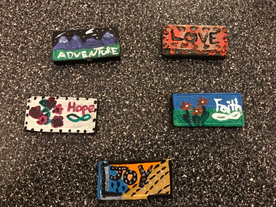 Painted Domino Tokens - Etsy