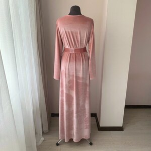 Velvet Robe Long Floor Length Robe Stretch Velvet Long - Etsy